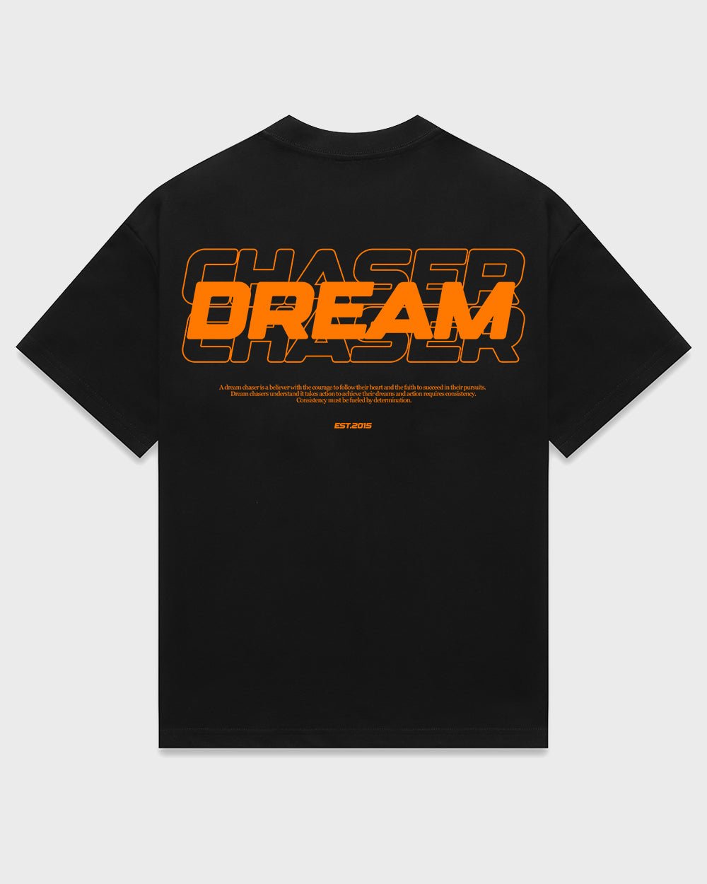 "Dream Chaser" Orange T Shirt // Black – kokaine.com.au